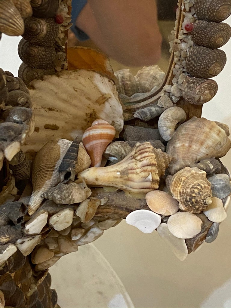 Victorian Seashell Art Lighthouse Night Light For Sale at 1stDibs