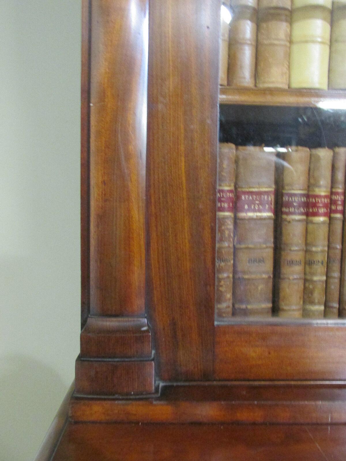 Victorian Secretaire Bookcase Mahogany 1840 Desk For Sale at 1stDibs