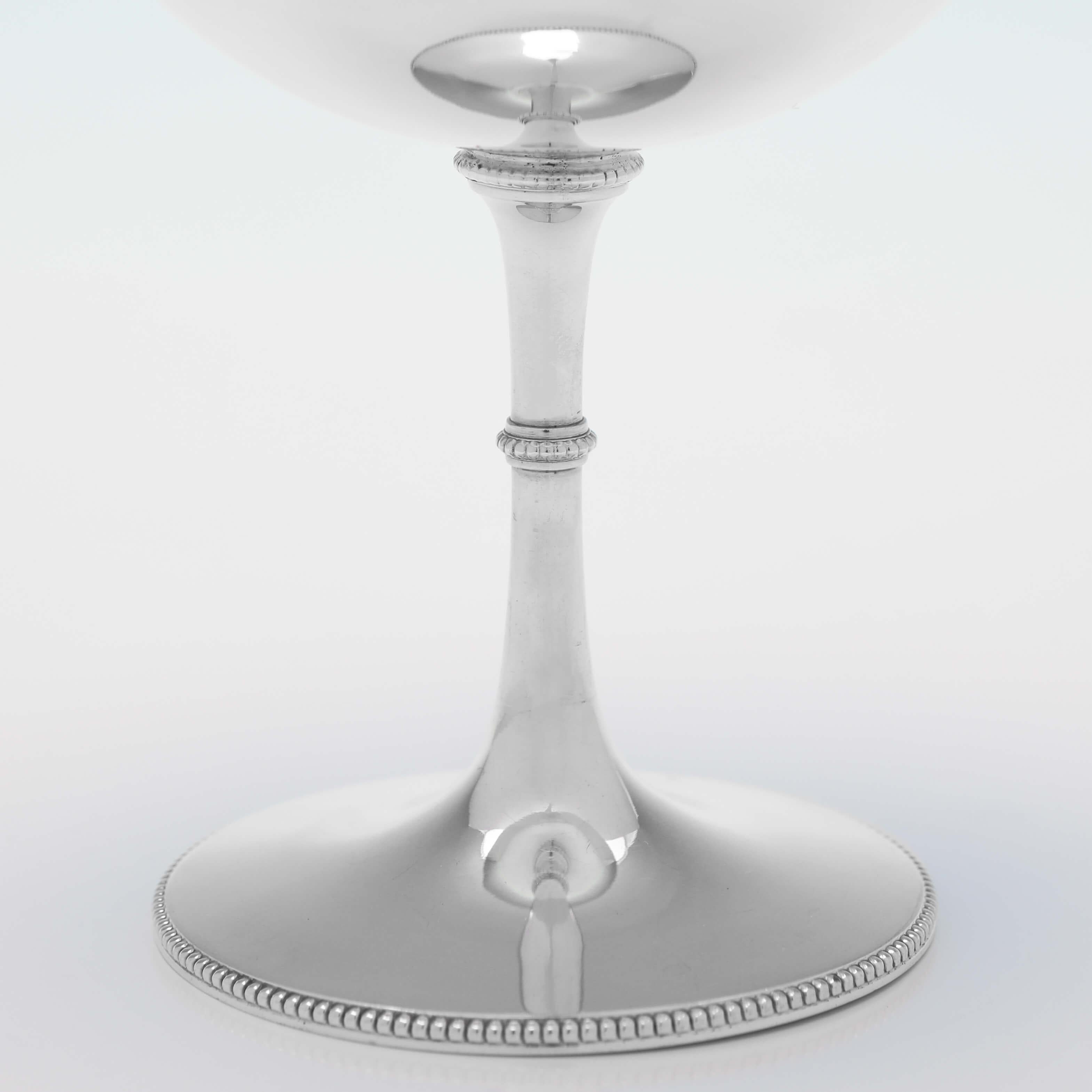 Victorian Set of 6 Antique Sterling Silver Champagne Coupes ...