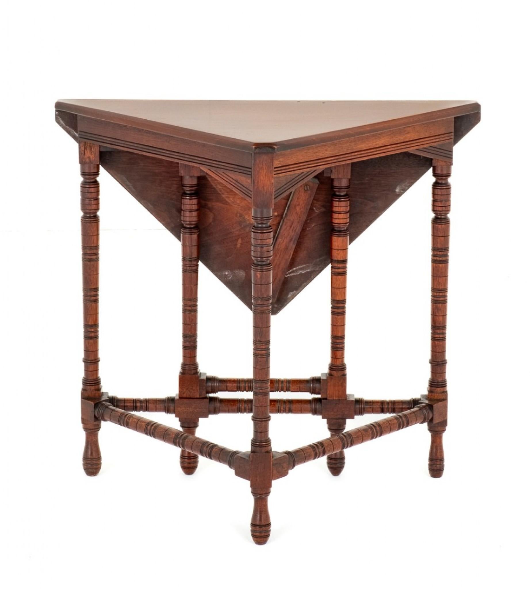 Victorian Side Table Antique Drop Leaf Occasional 1880 For Sale at 1stDibs