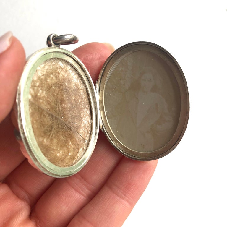 Victorian Silver Aesthetic Locket For Sale at 1stDibs