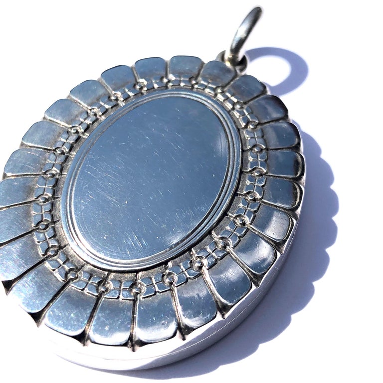 Victorian Silver Aesthetic Locket For Sale at 1stDibs