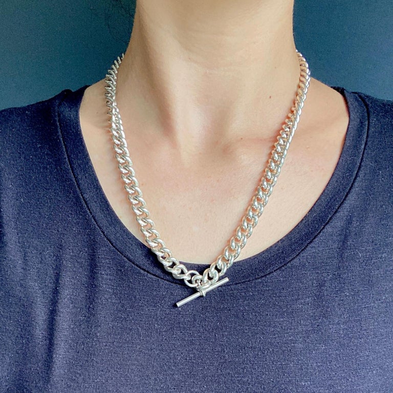 Victorian Silver Albert Chain or Necklace For Sale at 1stDibs | antique ...