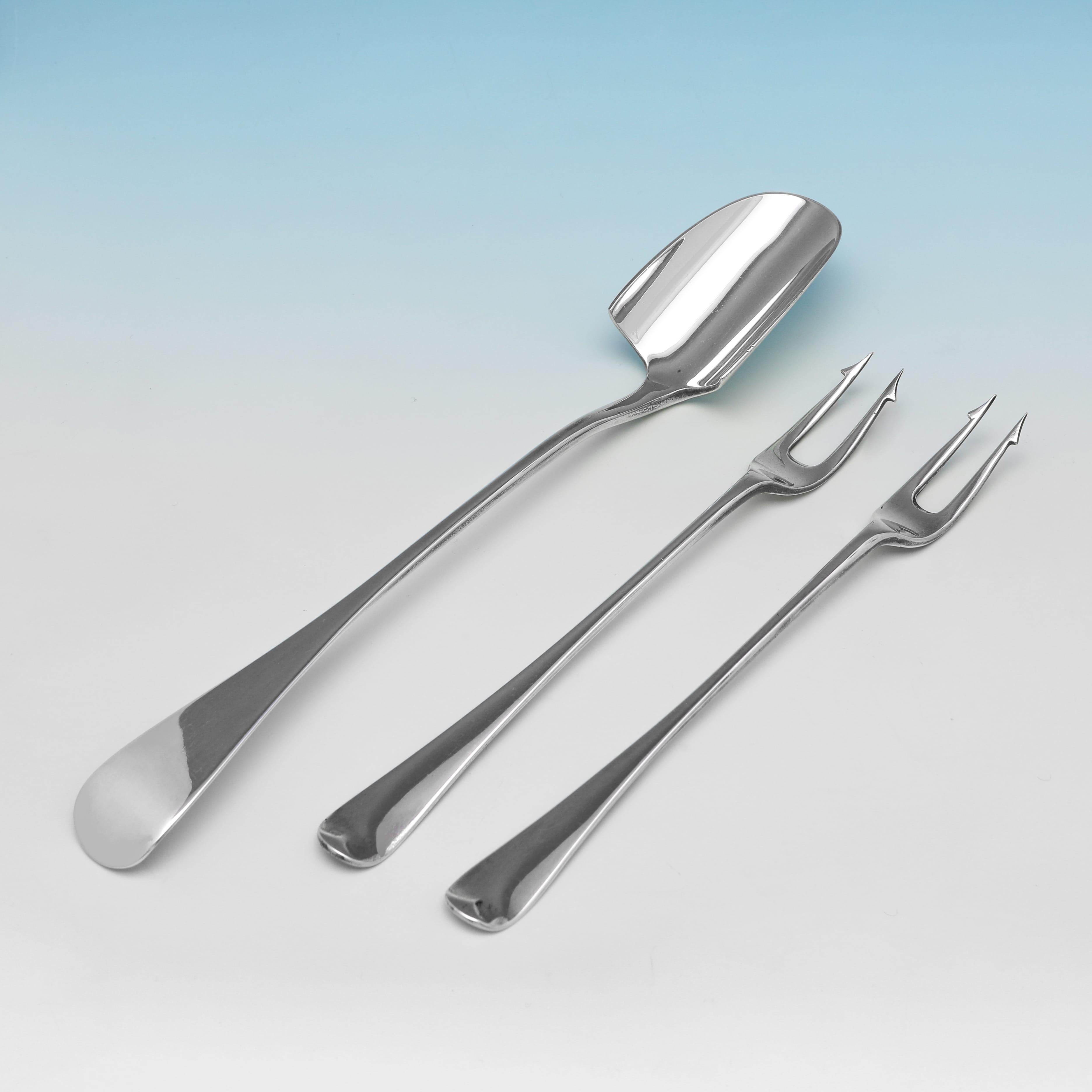 Victorian Silver Cheese and Pickle Serving Set - Stilton Scoop and ...