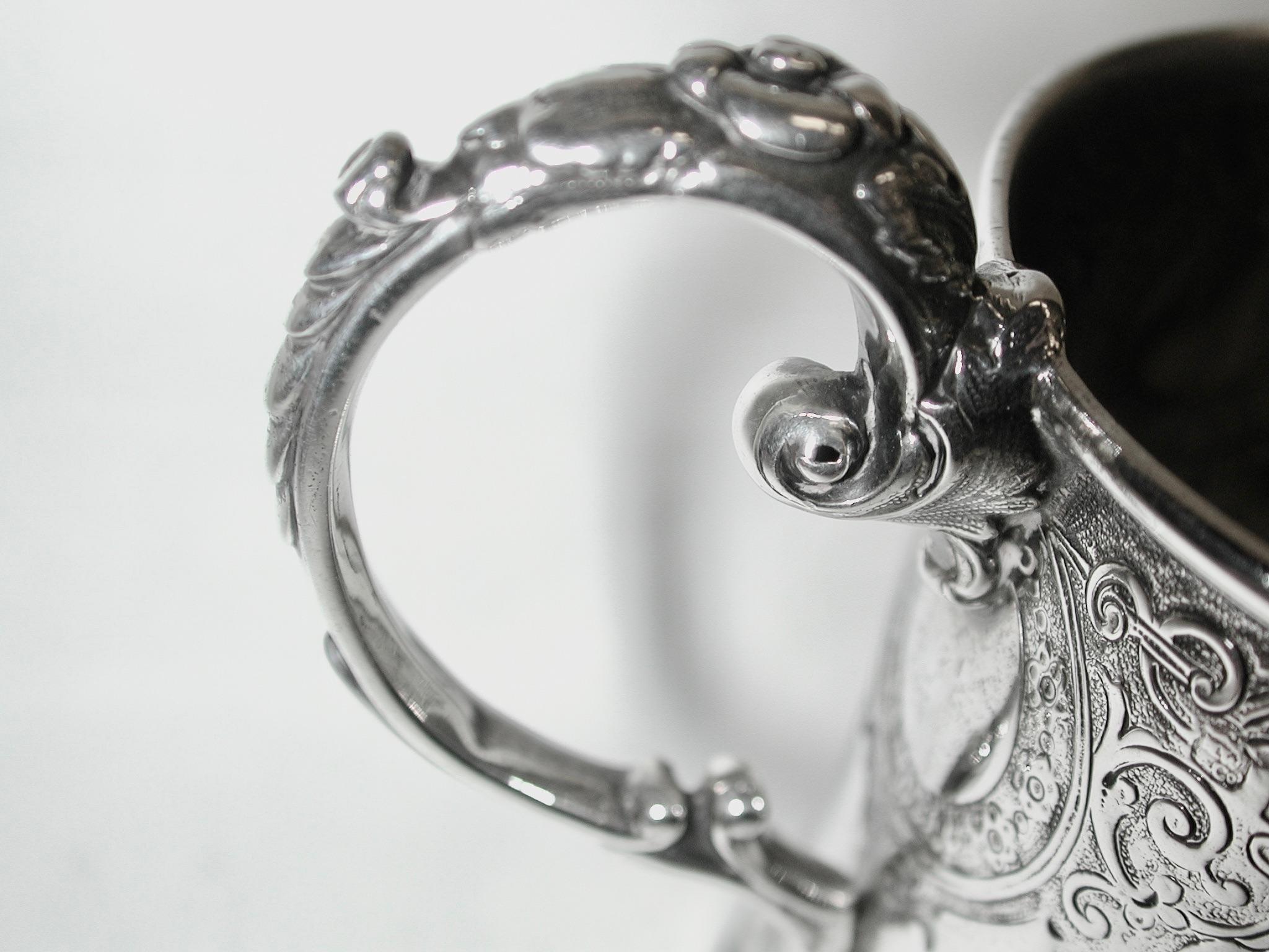 Victorian Silver Christening Mug Flat Chased Decoration 1869 Henry ...