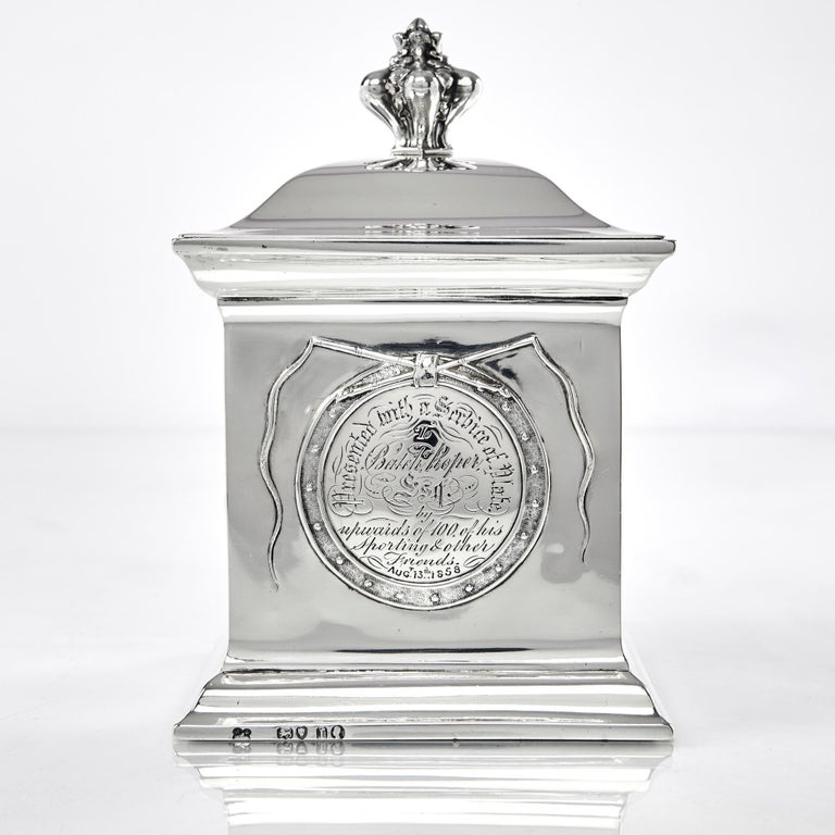 Victorian Silver Hunting Theme Box For Sale at 1stDibs