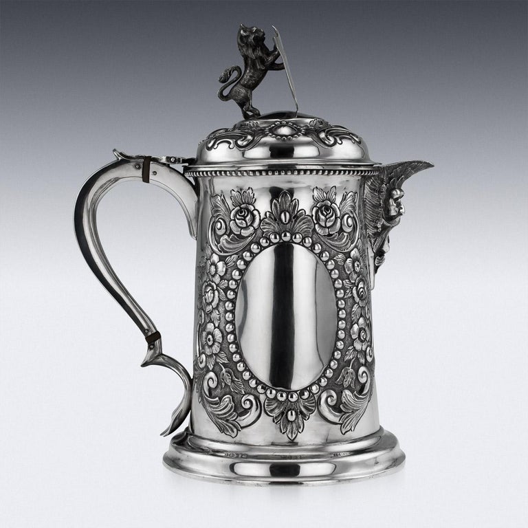 Victorian Silver Large Flagon, Charles Boyton II, circa 1896 For Sale ...
