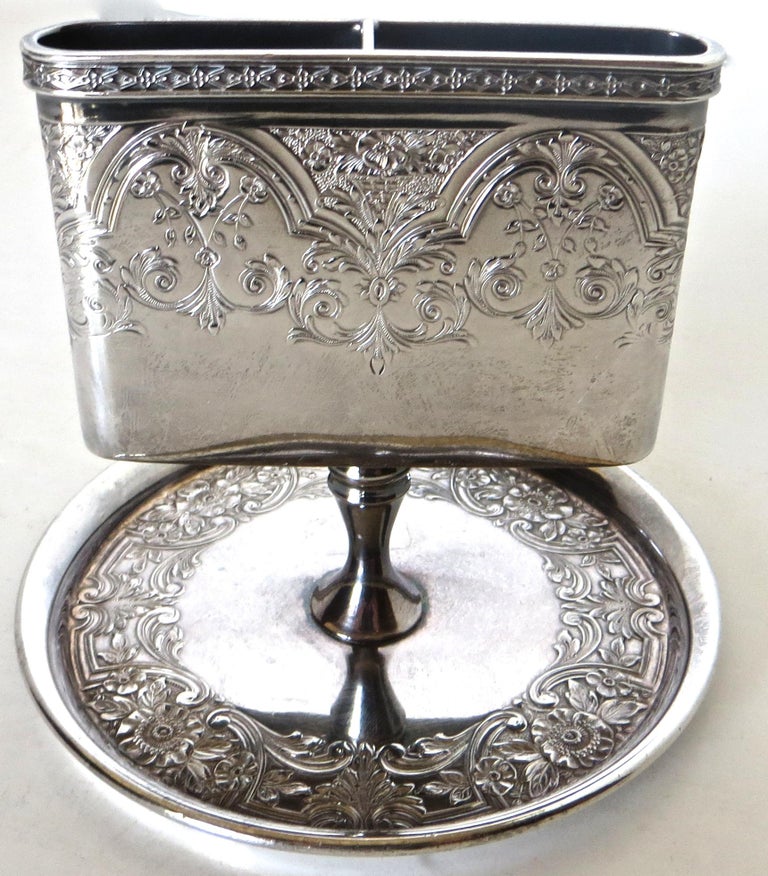 Victorian Silver Plate Match Holder, American, circa 1898 at 1stDibs