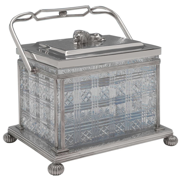 Victorian Silver Plated Biscuit Box by Cooper Brothers and Sons, circa ...