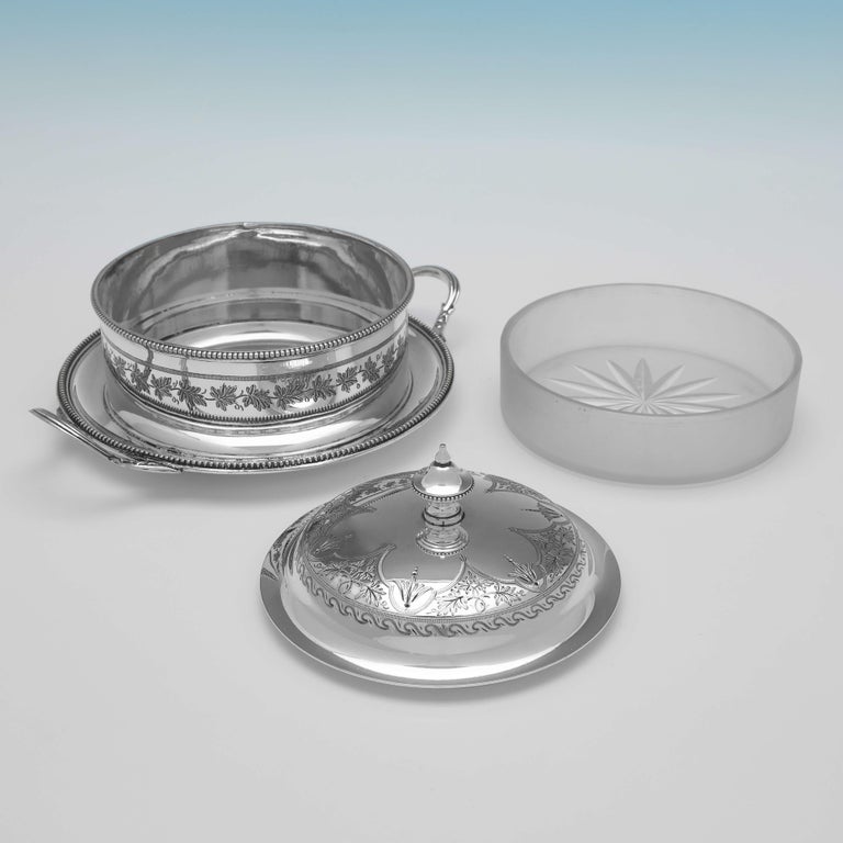 Victorian Silver Plated Butter Dish, Made, C. 1880 For Sale at 1stDibs