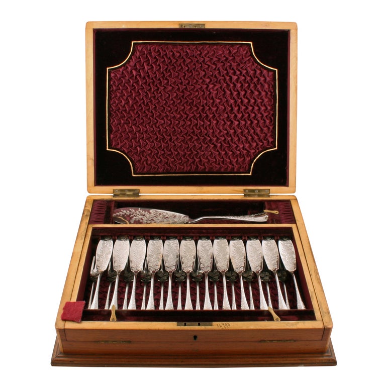 Victorian Silver Plated Fish Set at 1stDibs