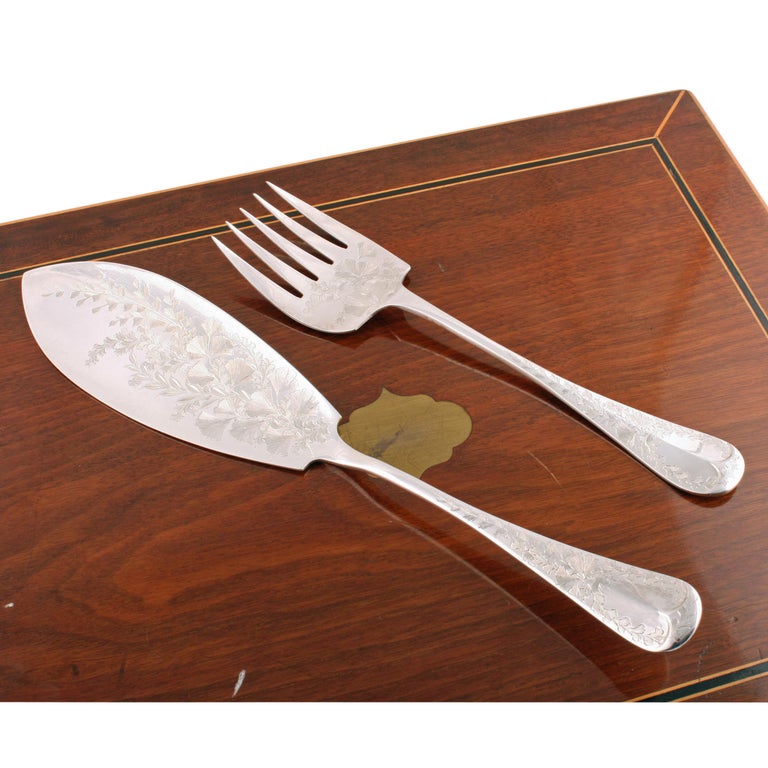 Victorian Silver Plated Fish Set at 1stDibs