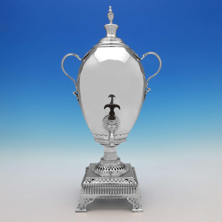 Victorian Silver Plated Tea Urn with Hot Iron Holder, circa 1860 For ...