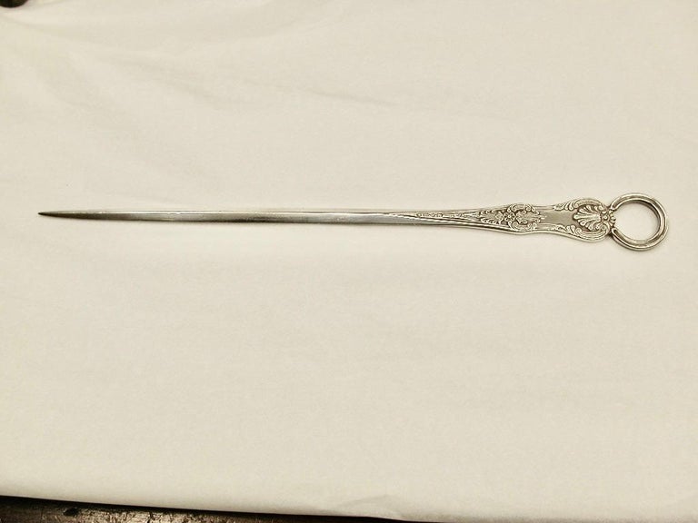 Victorian Silver Queens Pattern Skewer, Dated 1872, George Adams ...
