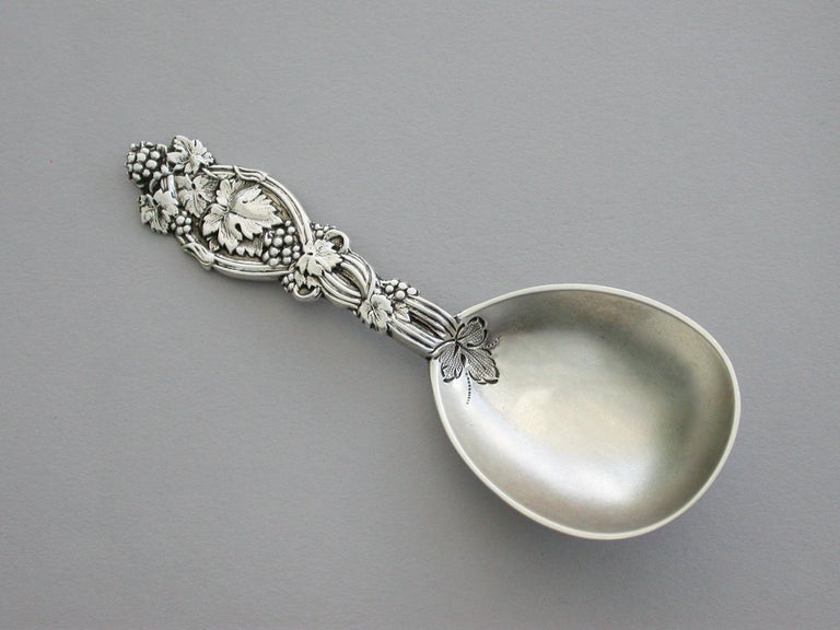 Victorian Silver Vine and Grape Caddy Spoon, by Henry Holland, London ...