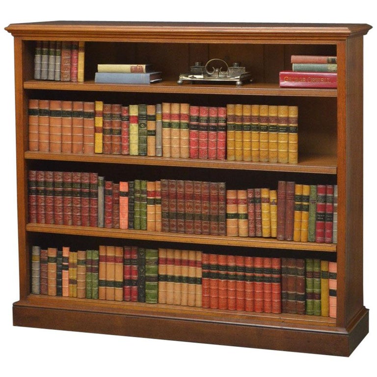 Victorian Solid Oak Open Bookcase by Shoolbred at 1stDibs