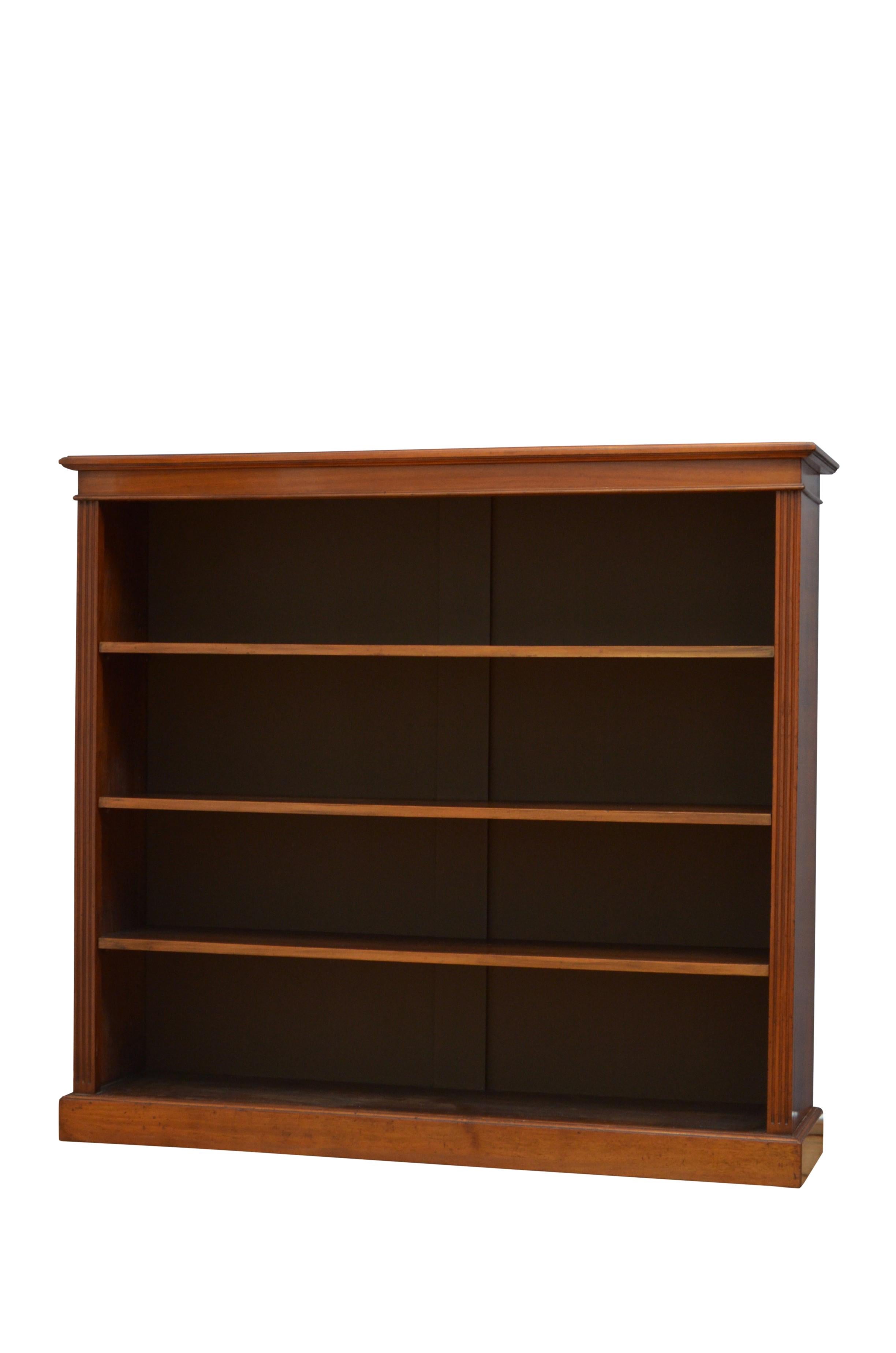 Victorian Solid Walnut Open Bookcase at 1stDibs