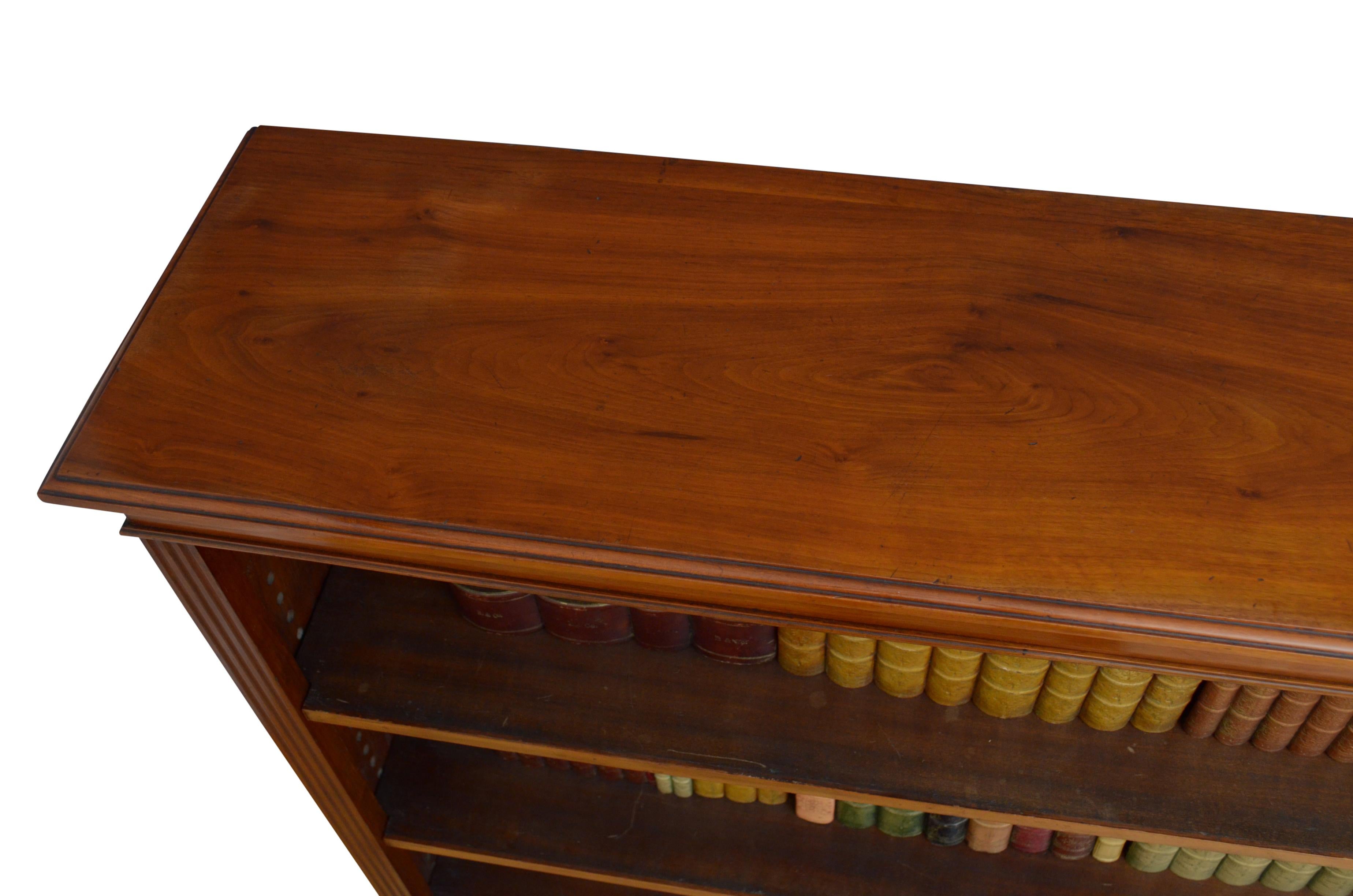 Victorian Solid Walnut Open Bookcase at 1stDibs