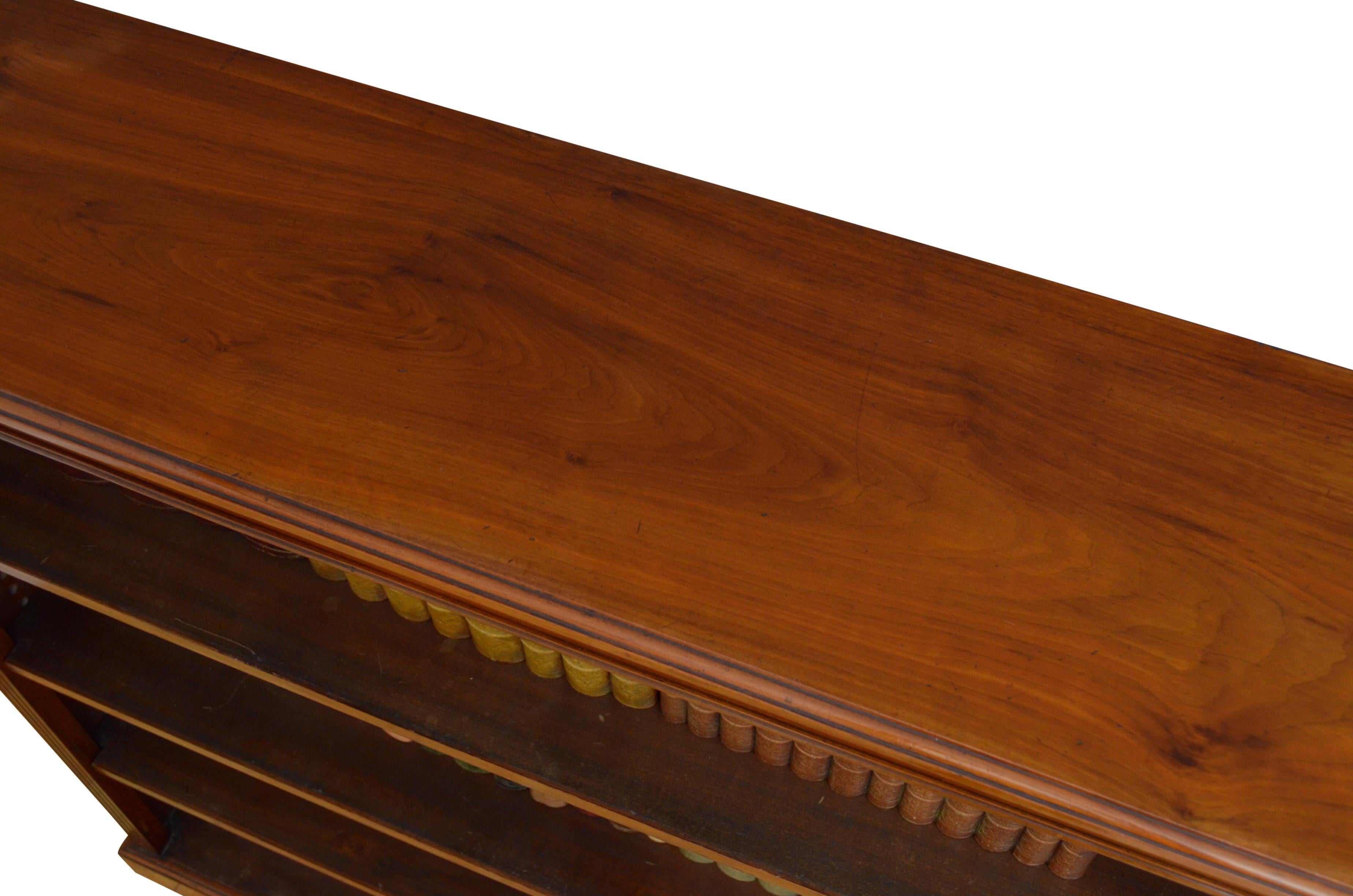 Victorian Solid Walnut Open Bookcase at 1stDibs