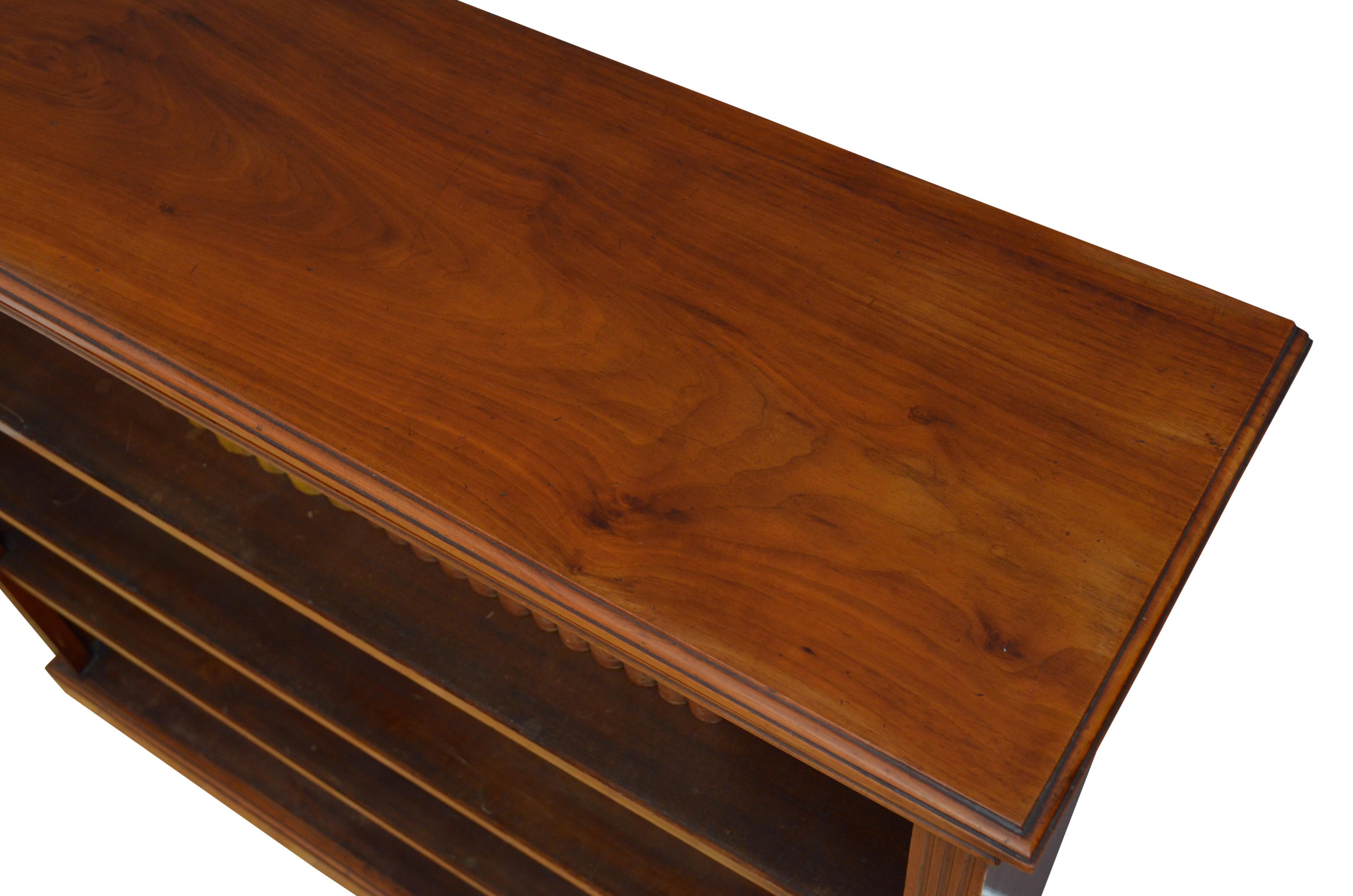 Victorian Solid Walnut Open Bookcase at 1stDibs