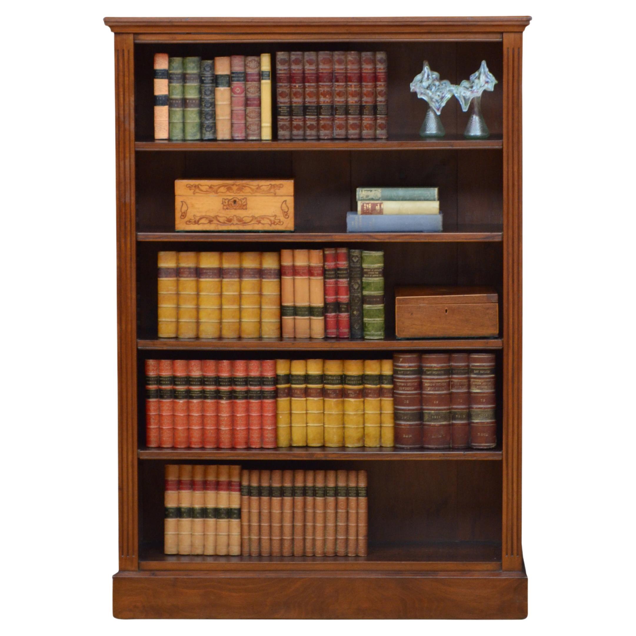 Victorian Walnut Bookcase or Display Cabinet at 1stDibs
