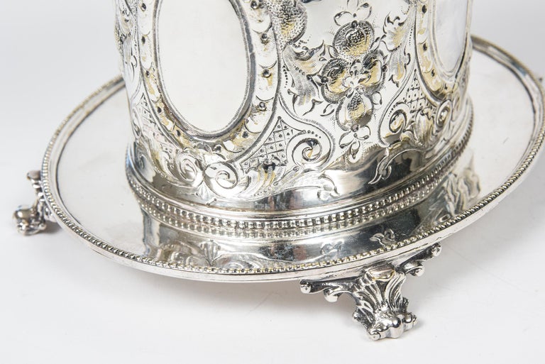 Victorian Sphinx Egyptian Revival Mappin and Webb Silver Plate Biscuit ...