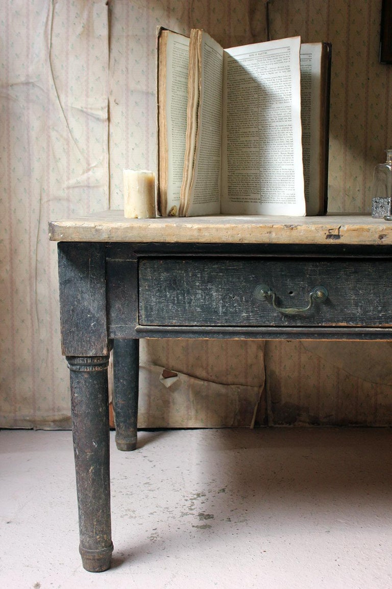Victorian Stained Pine Scrub Top Farmhouse Dairy Table, circa 1850-1870 ...