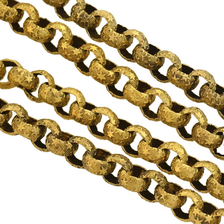 Victorian Star Motif Handmade Chain at 1stDibs