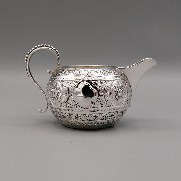 Victorian Sterling Silver Bachelor or Tete-a-tete Tea Set Ivory Handle ...