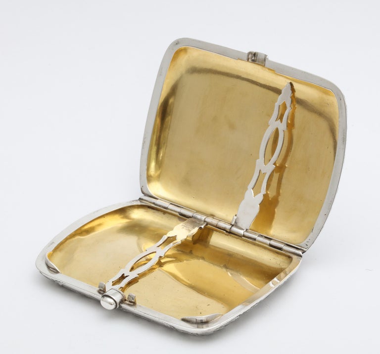 Victorian Sterling Silver Cigarette Case with Lion Motif at 1stDibs