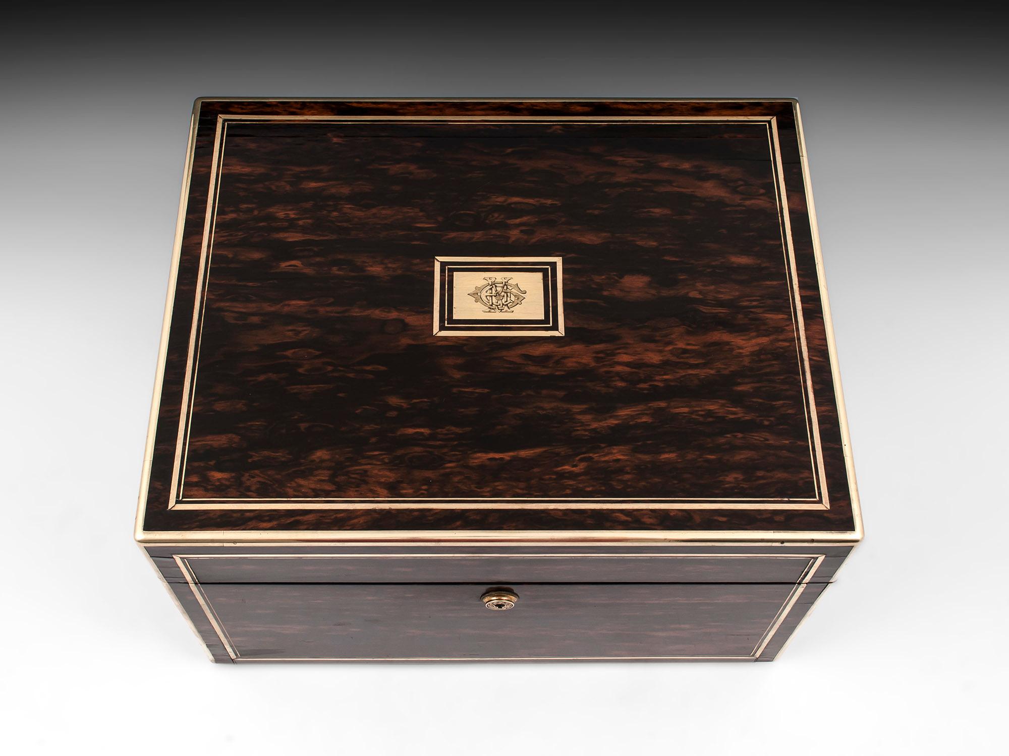 Victorian Sterling Silver Coromandel Vanity Box For Sale at 1stDibs