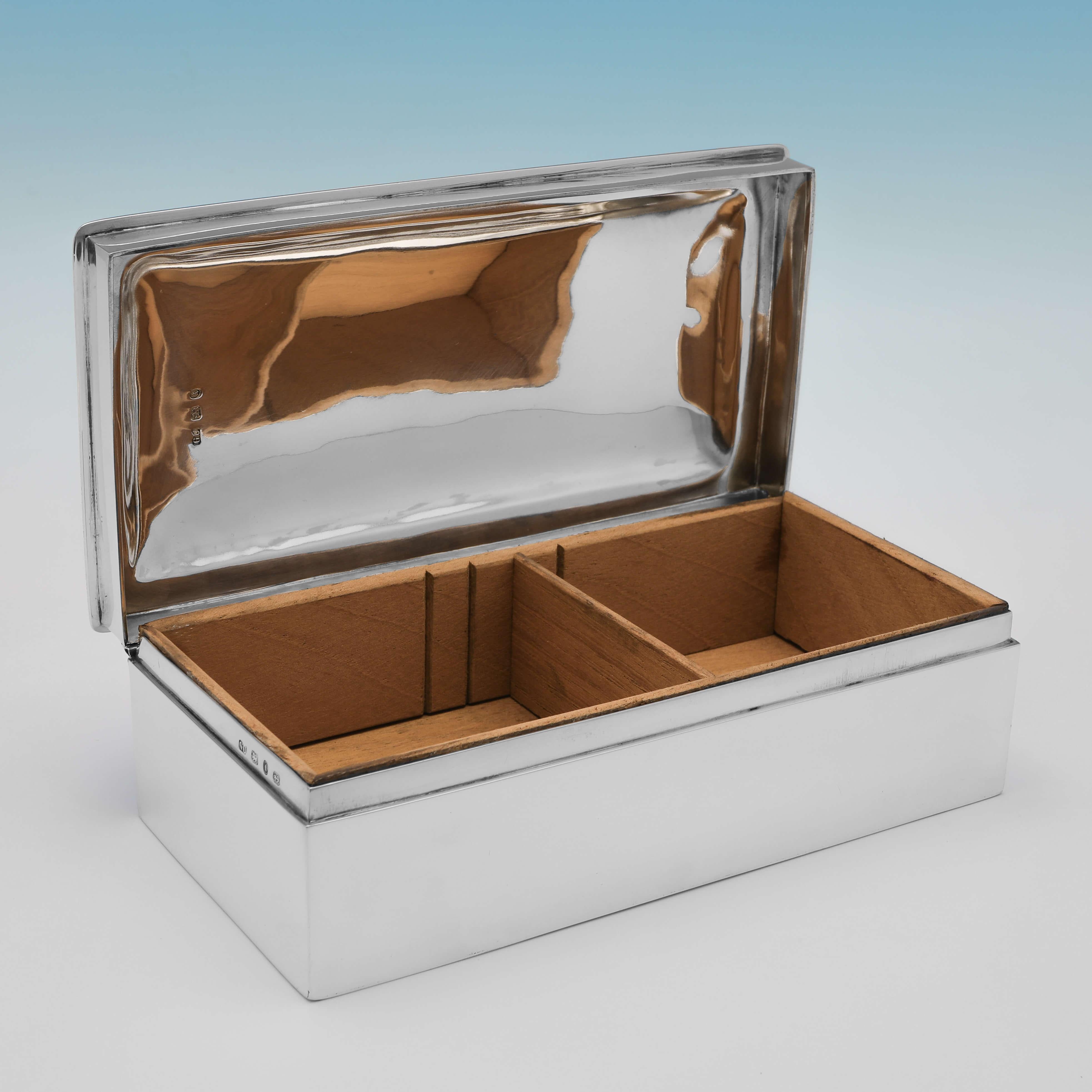 Victorian Sterling Silver and Enamel Cigarette Box - George Unite 1893 ...