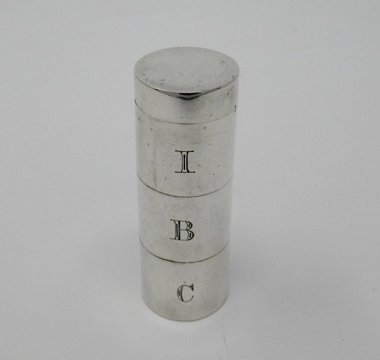 Victorian Sterling Silver Interlocking I.B.C Religious Holy Oil Priest ...