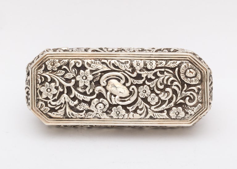 Victorian Sterling Silver Jewelry/Trinkets Box with Hinged Lid at ...