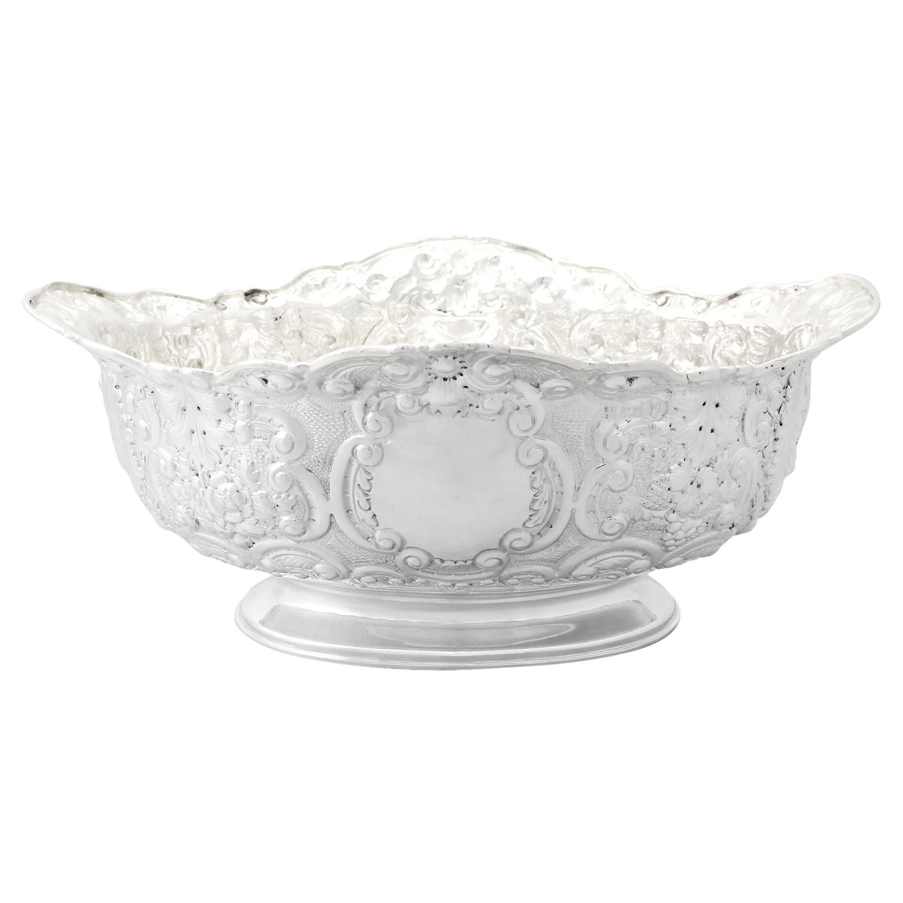 Antique Victorian Sterling Silver Monteith Bowl at 1stDibs
