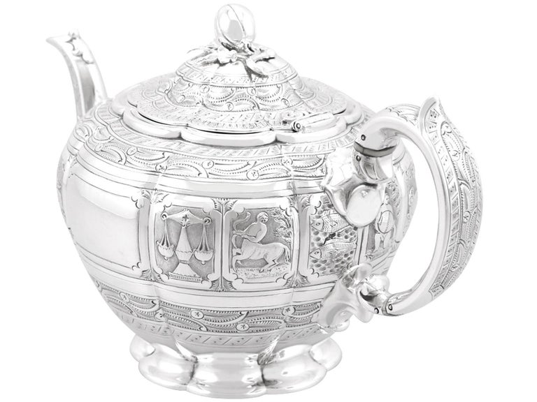 Victorian Sterling Silver Tea Service For Sale at 1stDibs