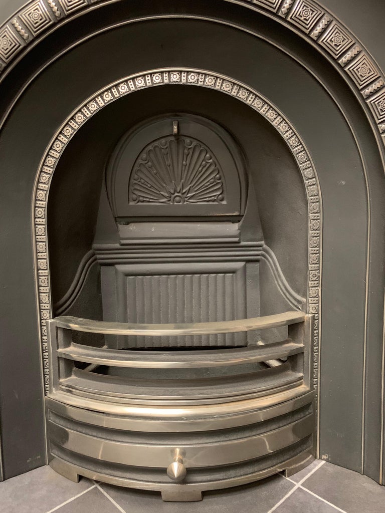 Victorian Style Cast Iron Arched Fireplace Insert at 1stDibs ...