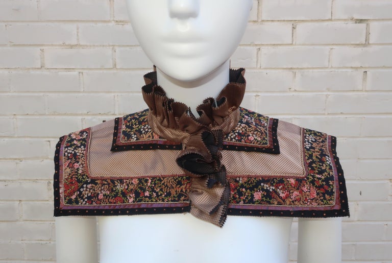 Victorian Style Ruffle Jabot Collar, 1990’s For Sale at 1stDibs