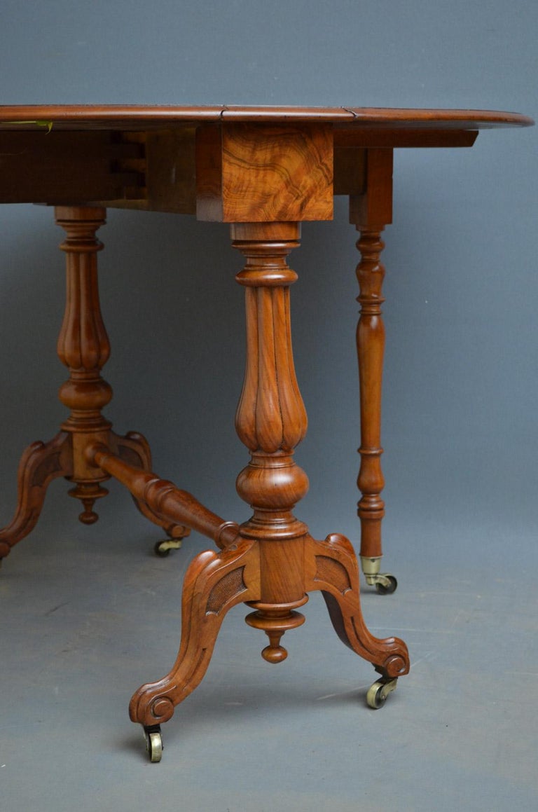 Victorian Sutherland Table in Walnut For Sale at 1stDibs