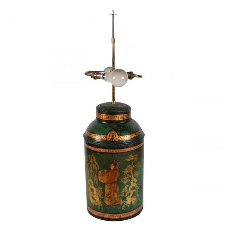 Victorian Tea Tin Lamp, 19th Century For Sale at 1stDibs