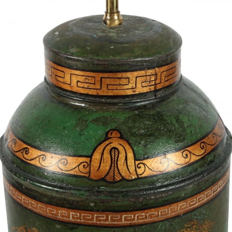 Victorian Tea Tin Lamp, 19th Century For Sale at 1stDibs