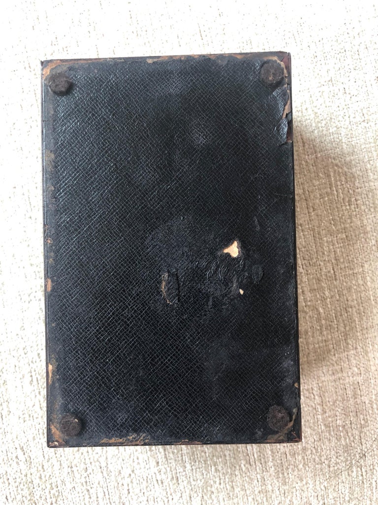 Victorian Tortoise Shell Jewelry Box with Sterling Medallion For Sale ...