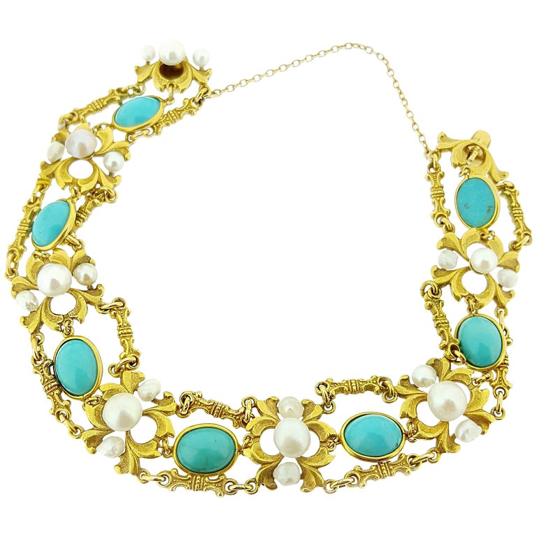 Necklace Victorian Turquoise 19th Century Bracelets