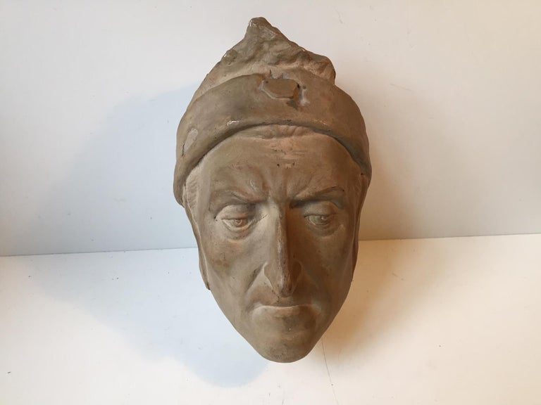 Victorian Unglazed Ceramic Mask of Dante Alighieri, 1900 For Sale at ...
