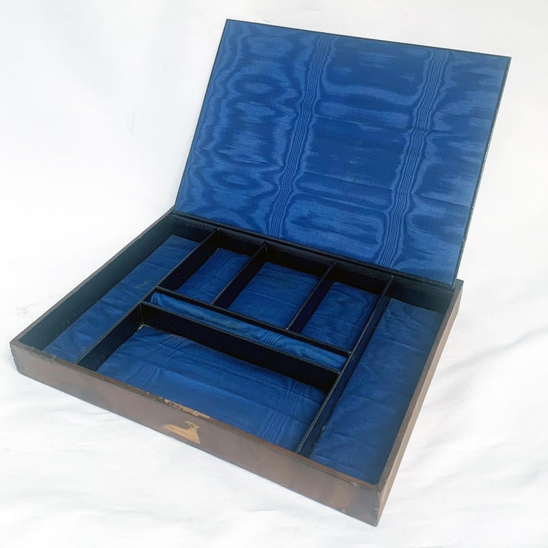 Victorian Vanity Set in the Original Burl Wood Box For Sale at 1stDibs