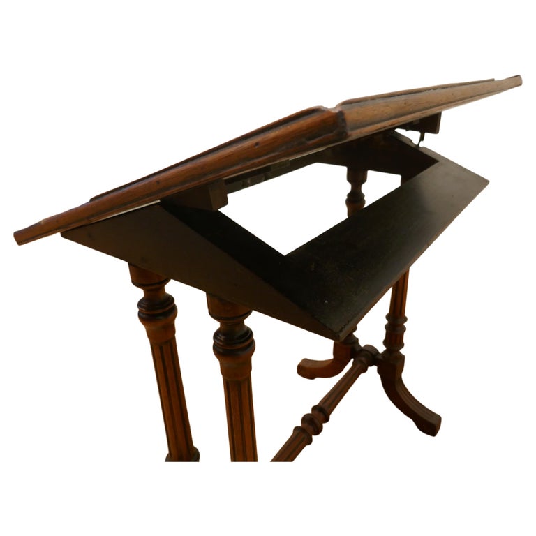 Victorian Walnut Adjustable Reading Stand For Sale at 1stDibs