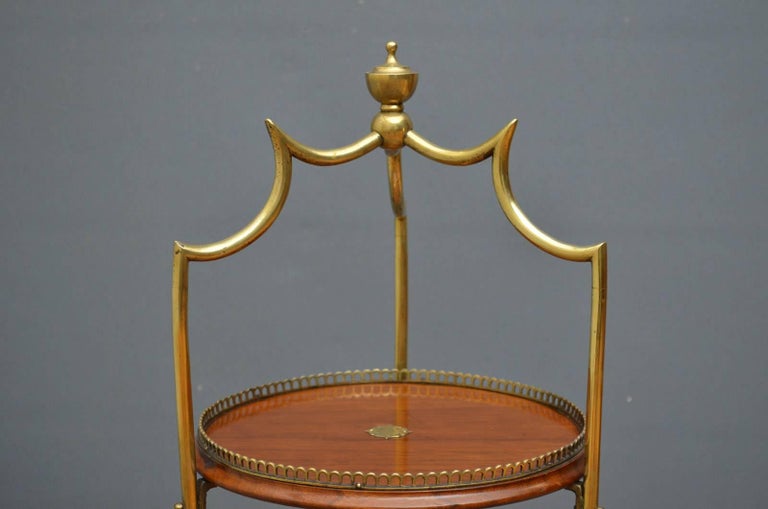 Victorian Walnut and Brass Cake Stand at 1stDibs