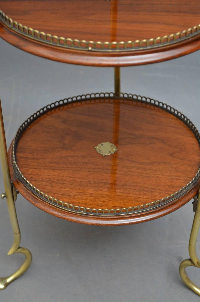 Victorian Walnut and Brass Cake Stand at 1stDibs