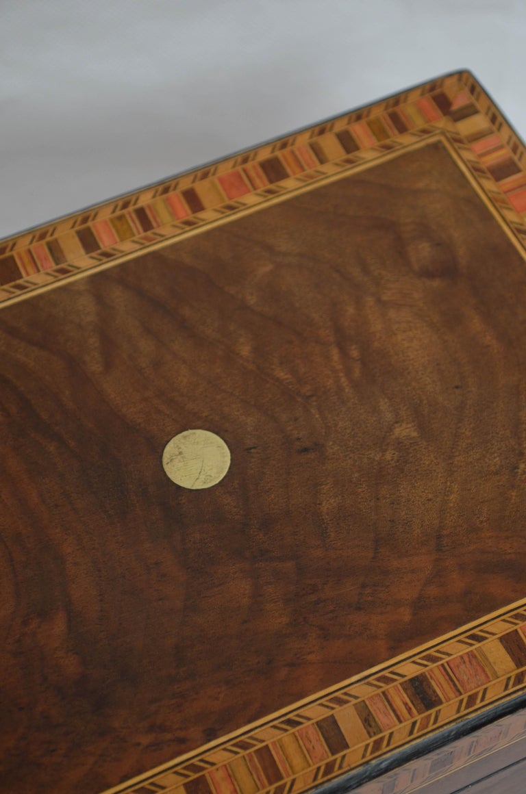 Victorian Walnut and Inlaid Box with Tray at 1stDibs