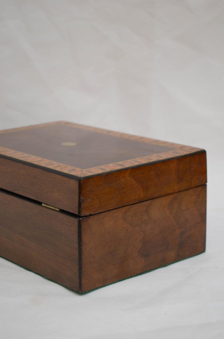 Victorian Walnut and Inlaid Box with Tray at 1stDibs